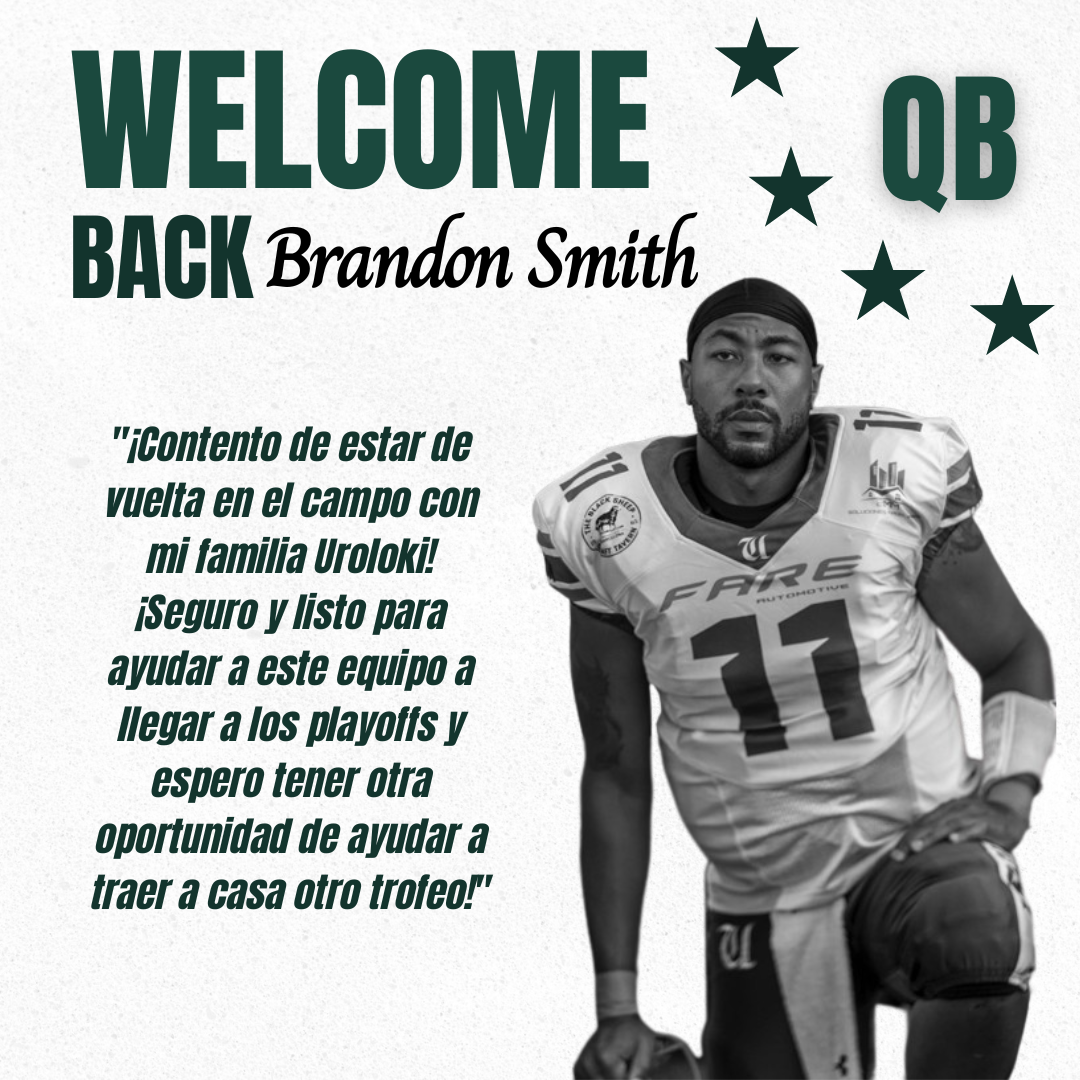 Welcome back Brandon Smith